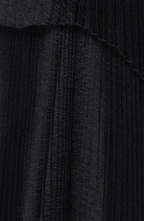 Betsy & Adam Fan Pleated Tulle Gown