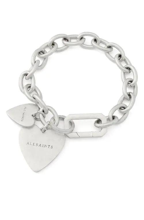 ALLSAINTS Double Heart Chain Link Bracelet