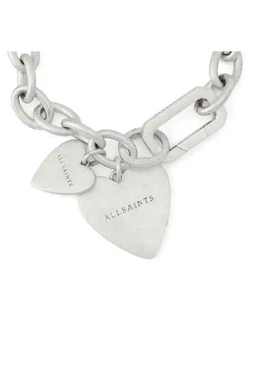 ALLSAINTS Double Heart Chain Link Bracelet