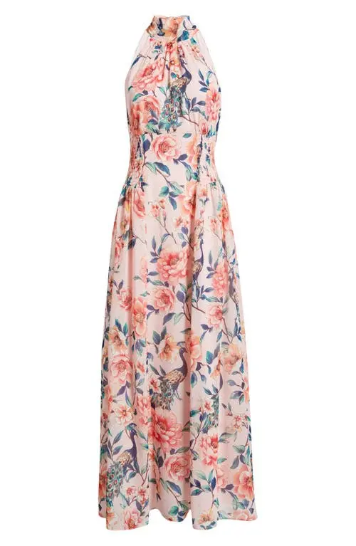 Eliza J Floral Print Sleeveless Maxi Dress - Blush | Editorialist