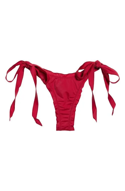 PACSUN Merrow Side Tie Bikini Bottoms - Red