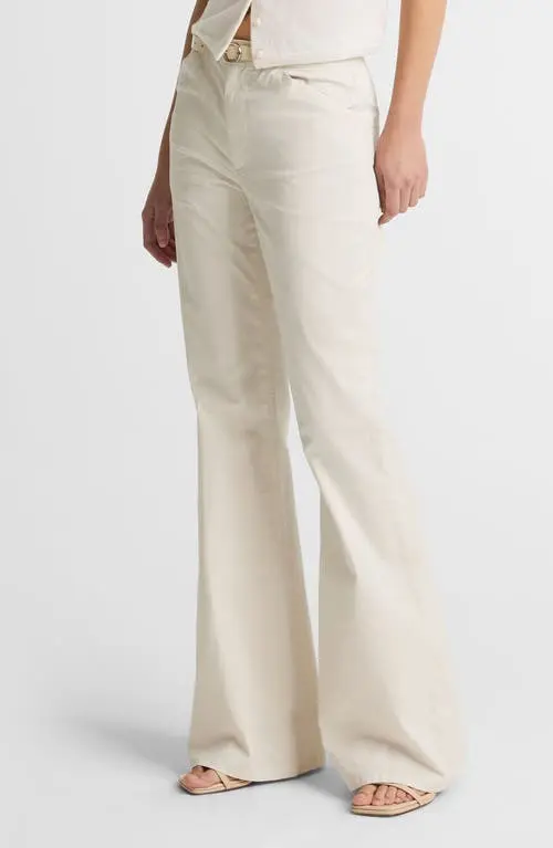 Vince Mid-rise Flare Pants - Horchata