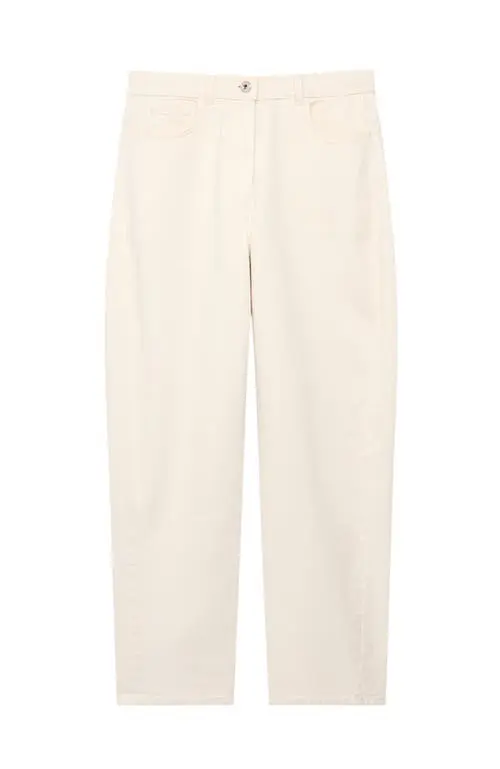 Another Tomorrow Denim Curved Pant - Ecru