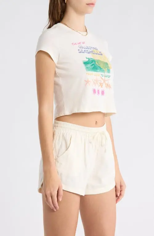 BILLABONG Coastal Adventures Crop Graphic T-shirt - White Cap
