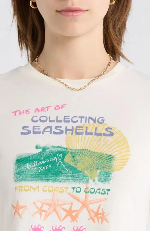 BILLABONG Coastal Adventures Crop Graphic T-shirt - White Cap