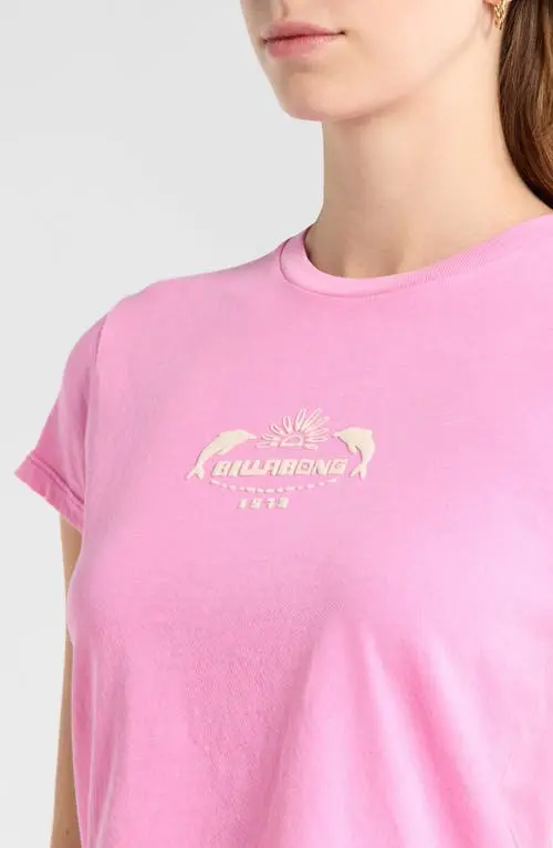 BILLABONG Crop Graphic T-shirt - Guava