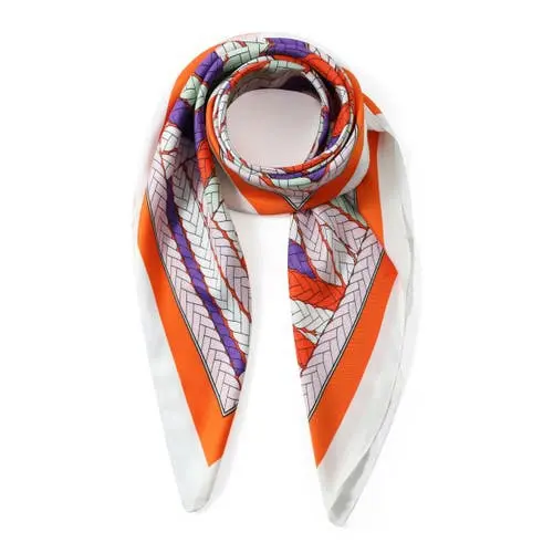 YOUZEY The Marlowe Scarf - Orange/purple
