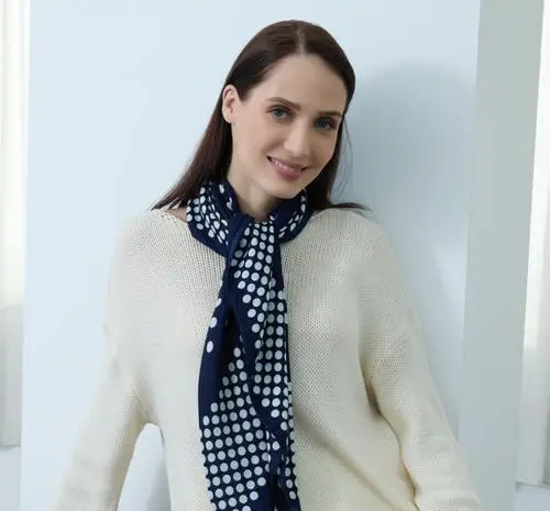 YOUZEY The Sutton Scarf - Blue/white