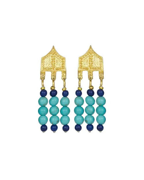 OTTOMAN HANDS Riva Bead Drop Earrings - Gold