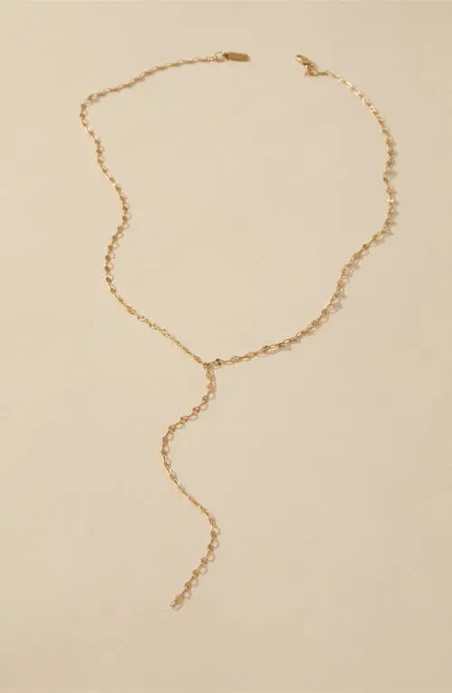 SET & STONES 14k- Fill Lariat Necklace