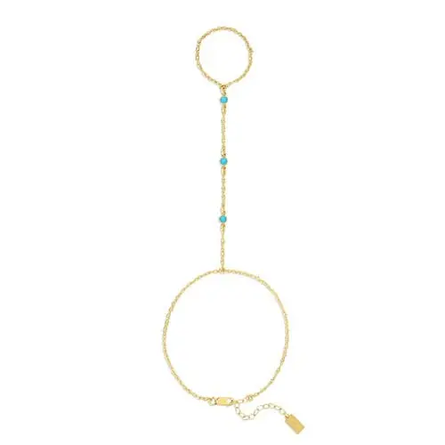SET & STONES Cyrus Hand Chain - Gold/march