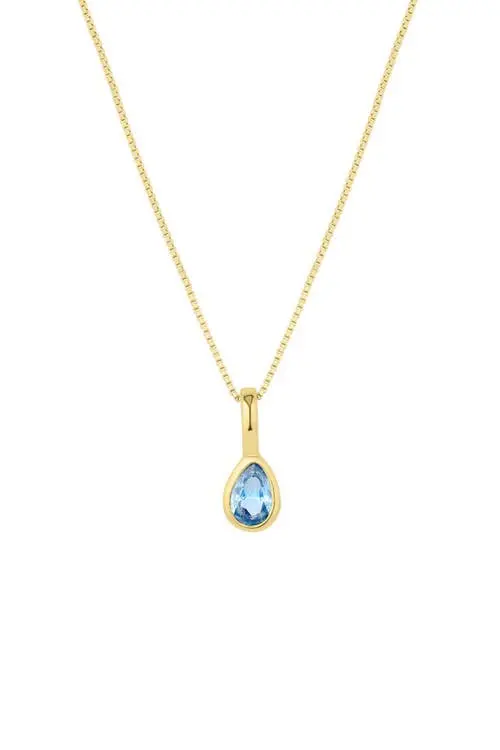 SET & STONES Hana 14k Gold Pendant Necklace - Gold/march