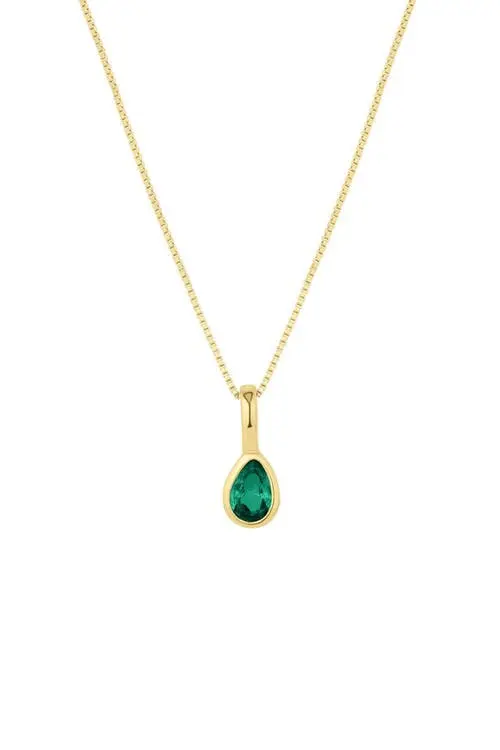 SET & STONES Hana 14k Gold Pendant Necklace - Gold/may