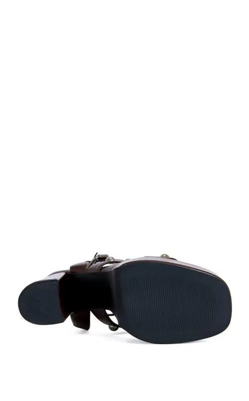 AZALEA WANG Elsu Block Platform Sandals