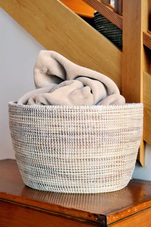 AFRICAN MODERN Solid Knitting Basket