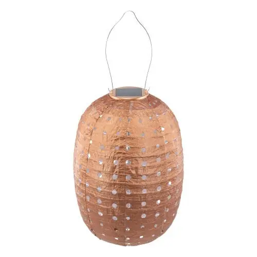 ALLSOP HOME & GARDEN Soji Stellabarrel Swiss Dotsolar Lantern - Copper