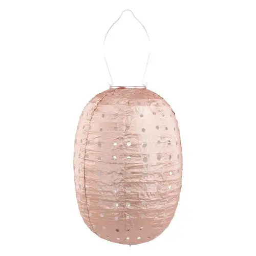 ALLSOP HOME & GARDEN Soji Stellabarrel Swiss Dotsolar Lantern - Rose