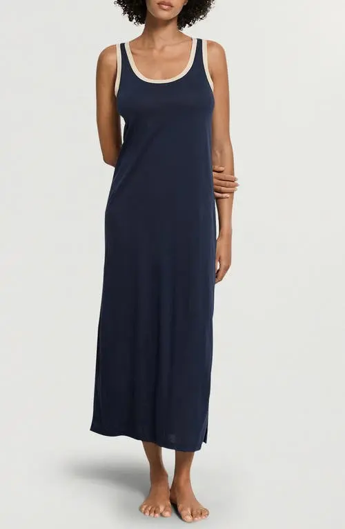 Hanro Laura Long Tank Nightgown - Deep Navy