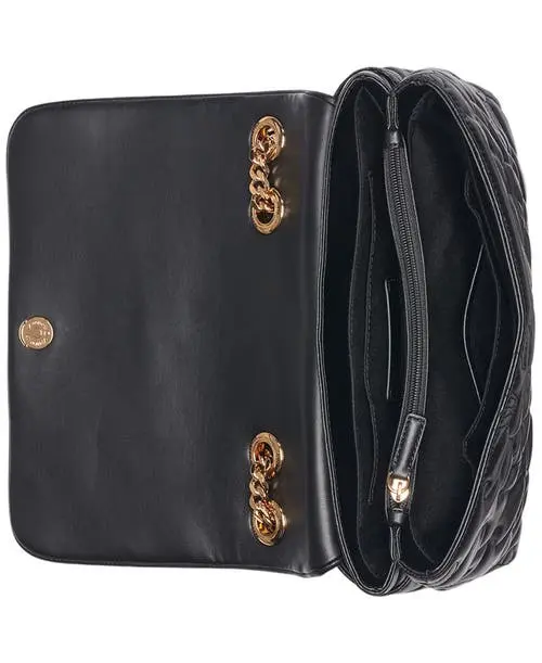 Karl Lagerfeld Paris Lafayette Quilted Floral Shoulder Bag - Black/gold