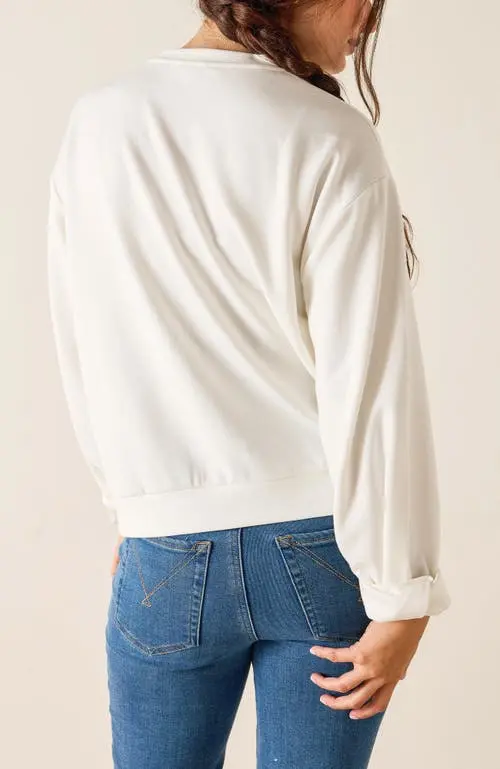 VOYAGEUR BY MERSEA Simone Bow Crewneck Sweatshirt