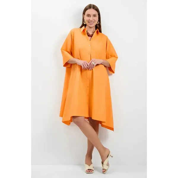 Trina Turk Seveso Shirt Dress - Aulenti Orange