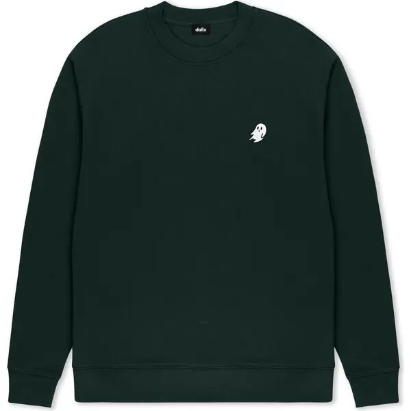 DALIX Relaxed Fit Fleece Crewneck Sweatshirt - Pine Green