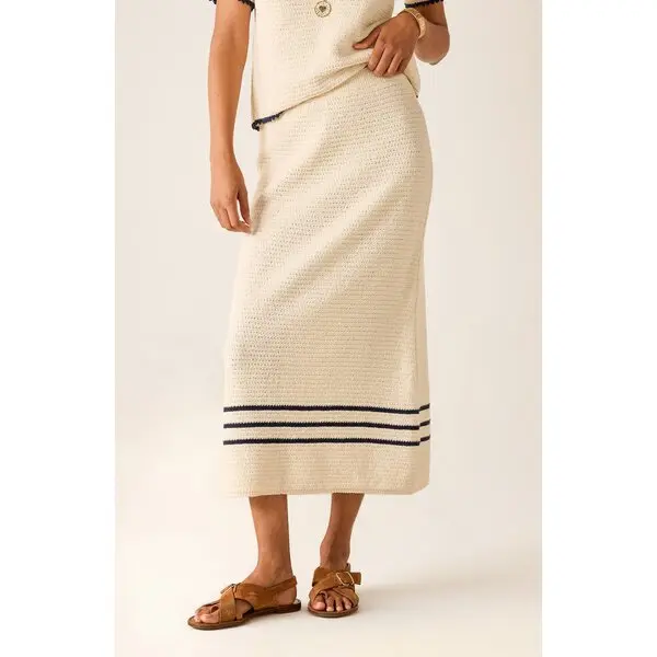 VOYAGEUR BY MERSEA Paley Crochet Midi Skirt