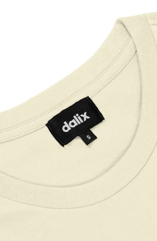 DALIX Classic Cotton Tee With Butterfly Design - Butter