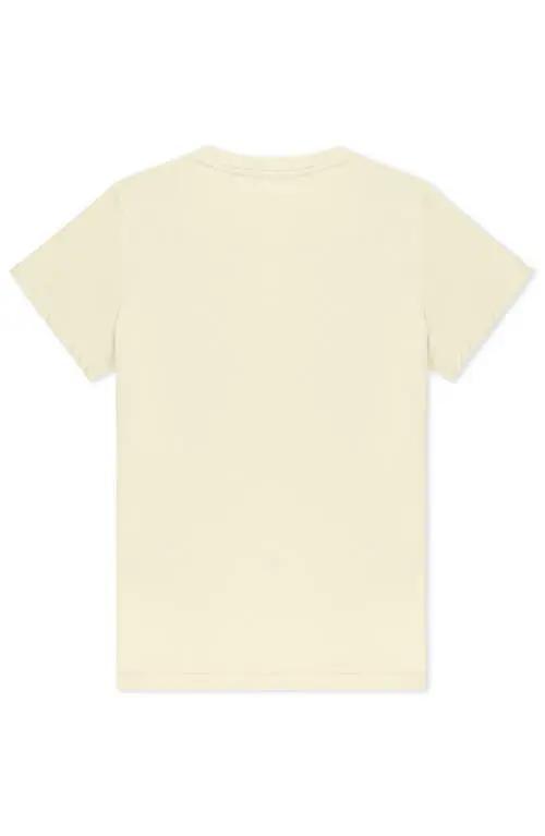 DALIX Butterfly Short Sleeve Cotton T-shirt - Butter