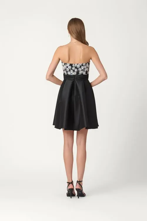 Shoshanna Tulle Chiffon Mikado Mini Dress