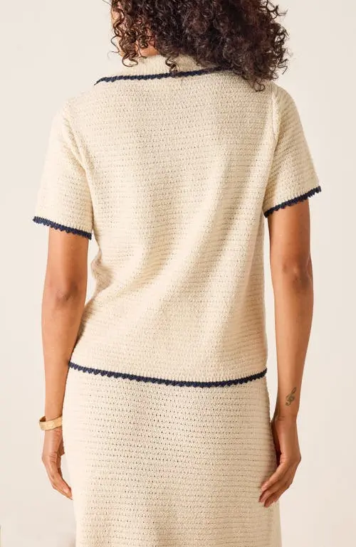 VOYAGEUR BY MERSEA Paley Polo Crochet Top