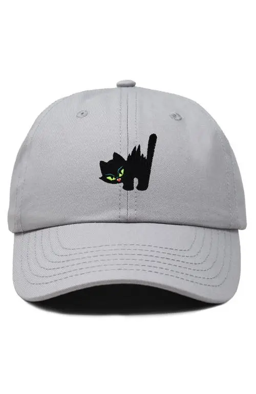 DALIX Embroidered Cat Dad Cap - Gray