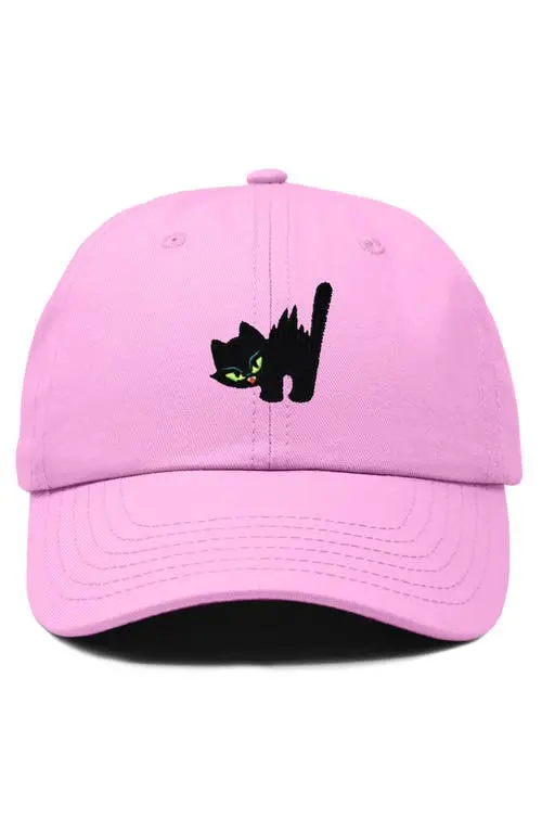 DALIX Embroidered Cat Dad Cap - Light Pink