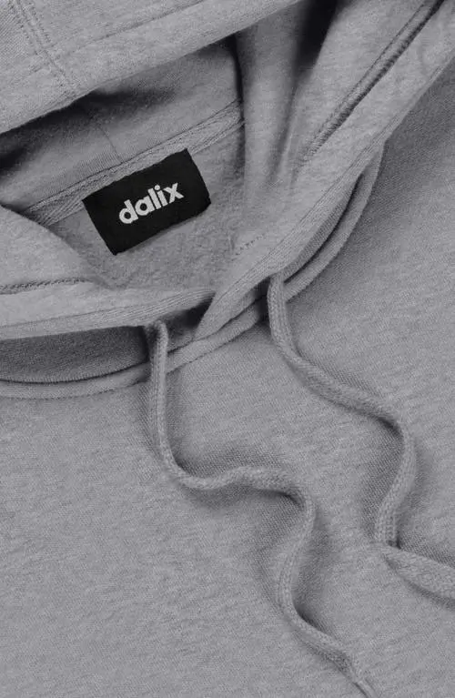 DALIX Fleece Hooded Sweatshirt - Athletic Heather