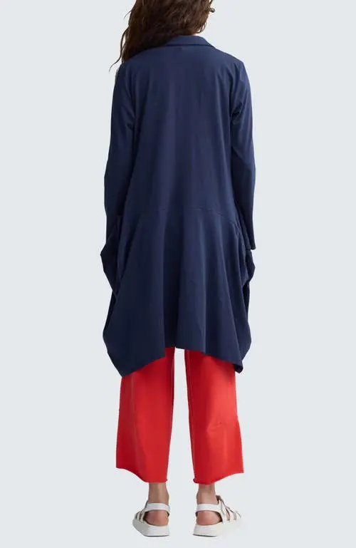 LUUKAA Liora Voluminous Jersey Jacket - Navy