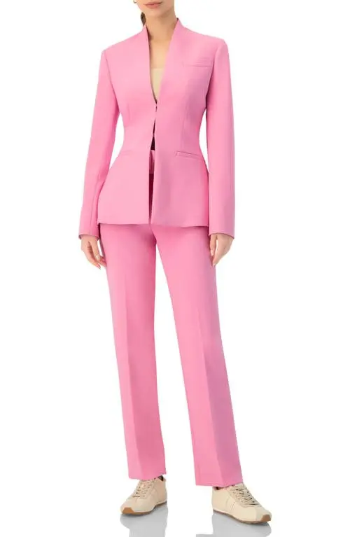 IVONNE Tailored Straight-leg Pants With Belt - Pink