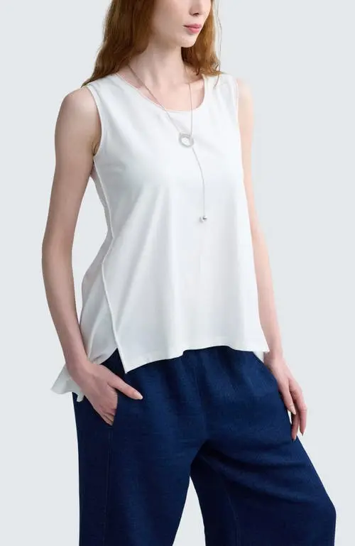 LUUKAA Azari Sleeveless Jersey Top - Ecru