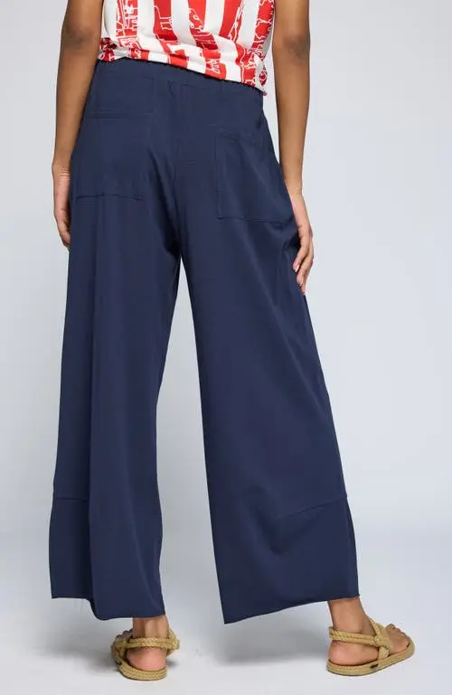 LUUKAA Ilaria Curved Jersey Trousers - Navy