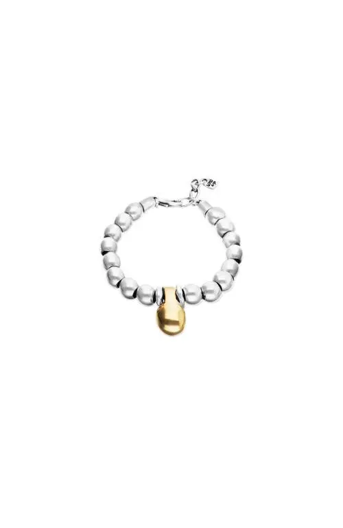 UNODE50 Bracelet With Medium Dials Plated In Sterling Silver And Large Dial Plated - Gold