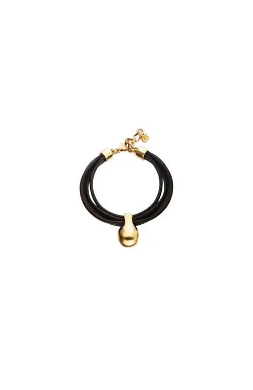 UNODE50 Leather And 18k -plated Dial Bracelet - Gold