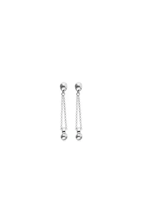 UNODE50 Sterling Plated Chain Earrings With Dial Detail