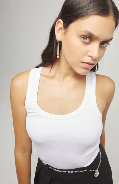UNODE50 Sterling Plated Chain Earrings With Dial Detail