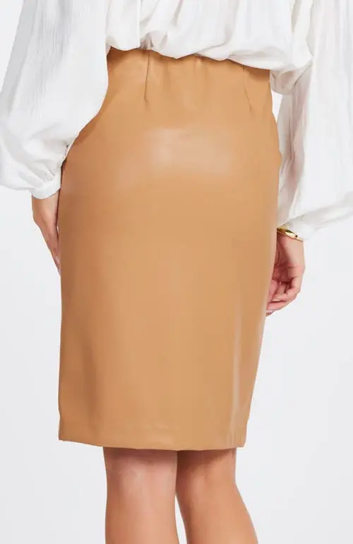 BISHOP + YOUNG Briana Faux Leather Midi Skirt