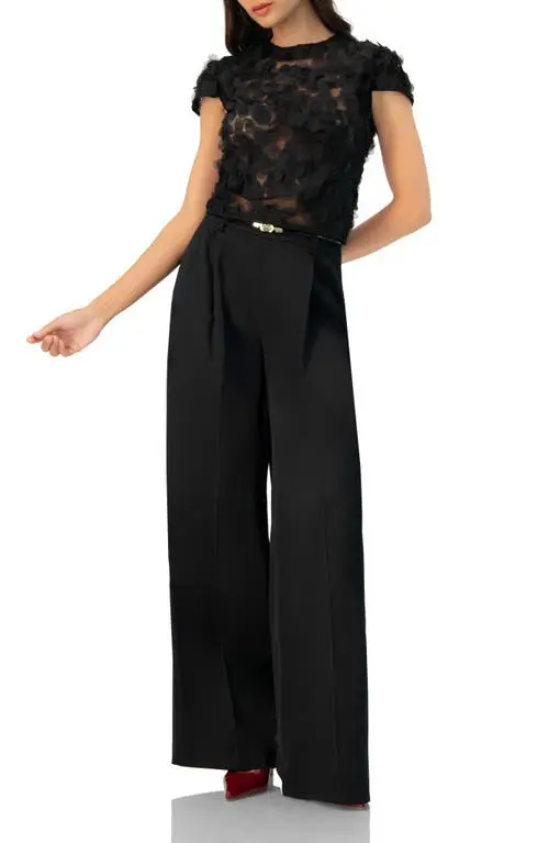 IVONNE Drop Shoulder Fantasy Top - Black