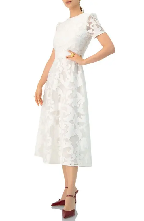IVONNE Lace A-line Midi Dress