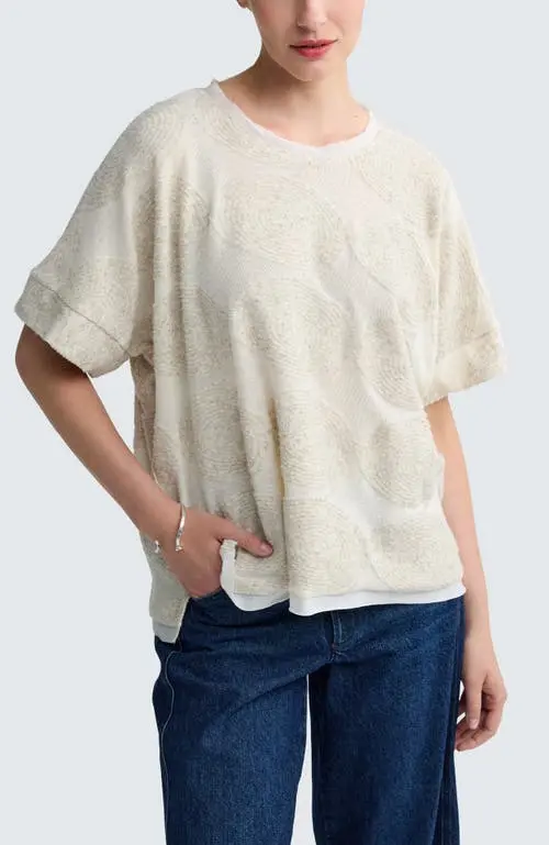 LUUKAA Blair Textured Hemp & Cotton Blouse - Nature