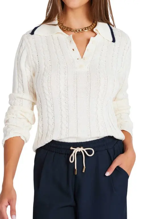 BISHOP + YOUNG Jackie Polo Long Sleeve Sweater