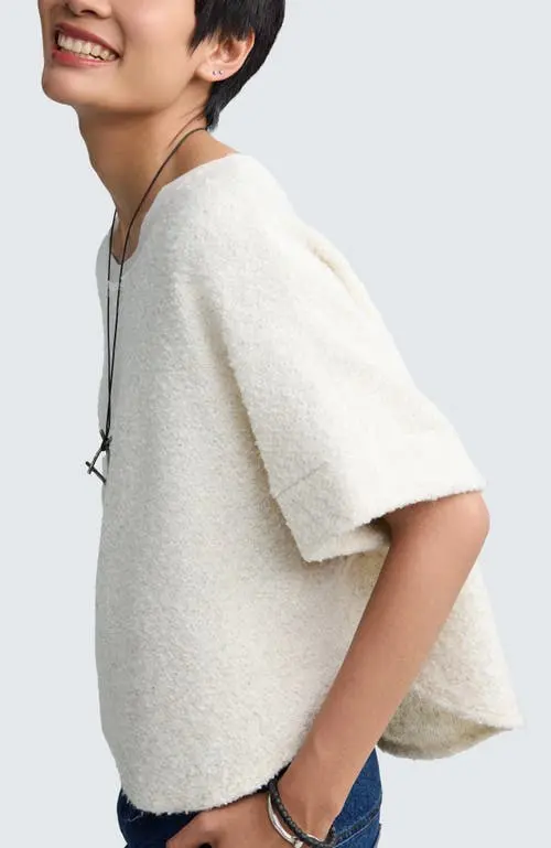 LUUKAA Sloana Textured Hemp & Cotton Blouse