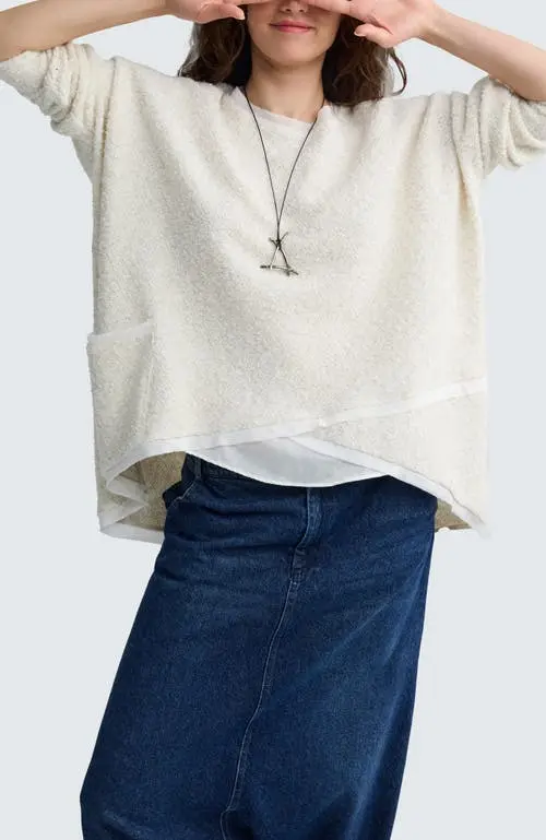 LUUKAA Textured Hemp & Cotton Blouse