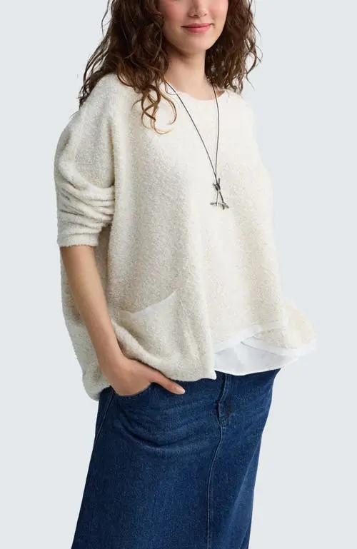LUUKAA Textured Hemp & Cotton Blouse